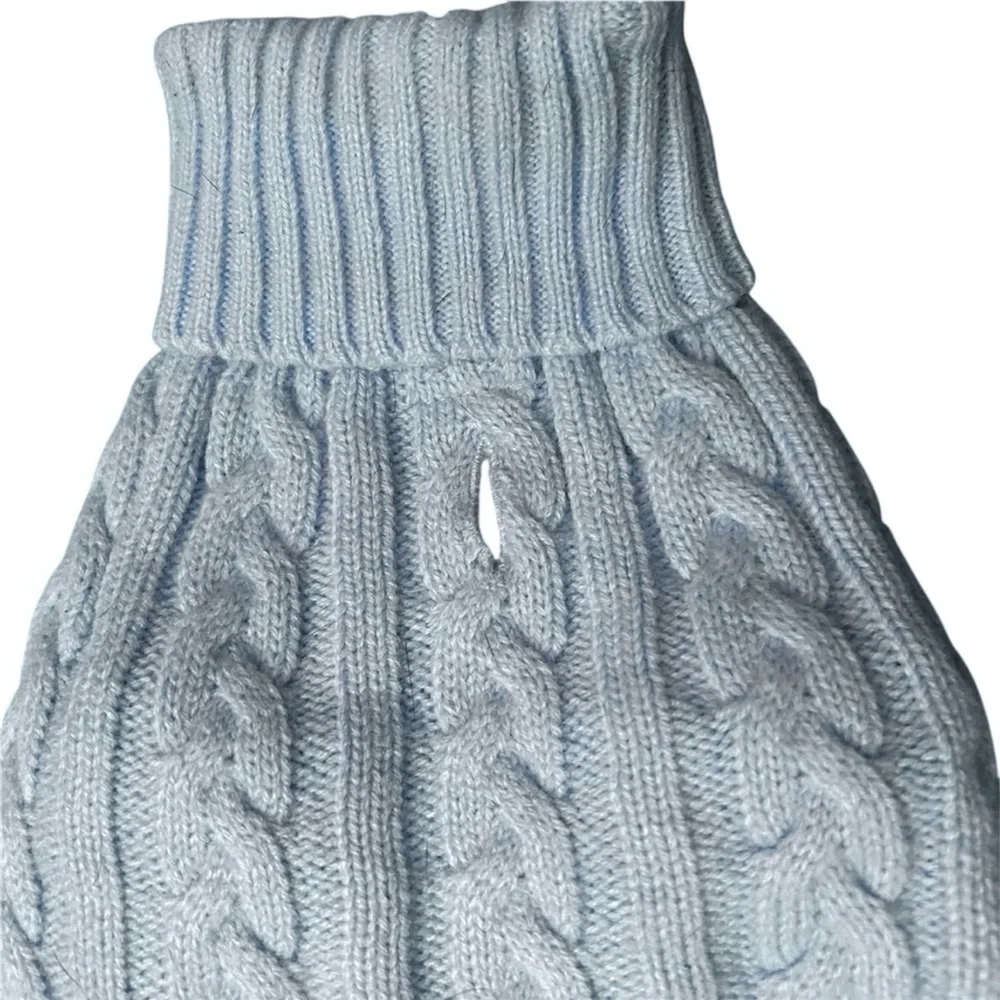 Mabel & James | Dog | Mabel James Sky Blue Cable Knit Dog Sweater ...